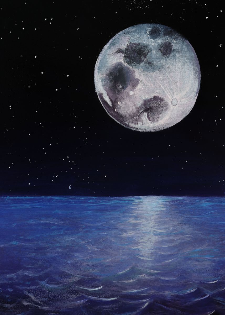'Sublime Moon' Poster, picture, metal print, paint by Enemerio Galvan ...