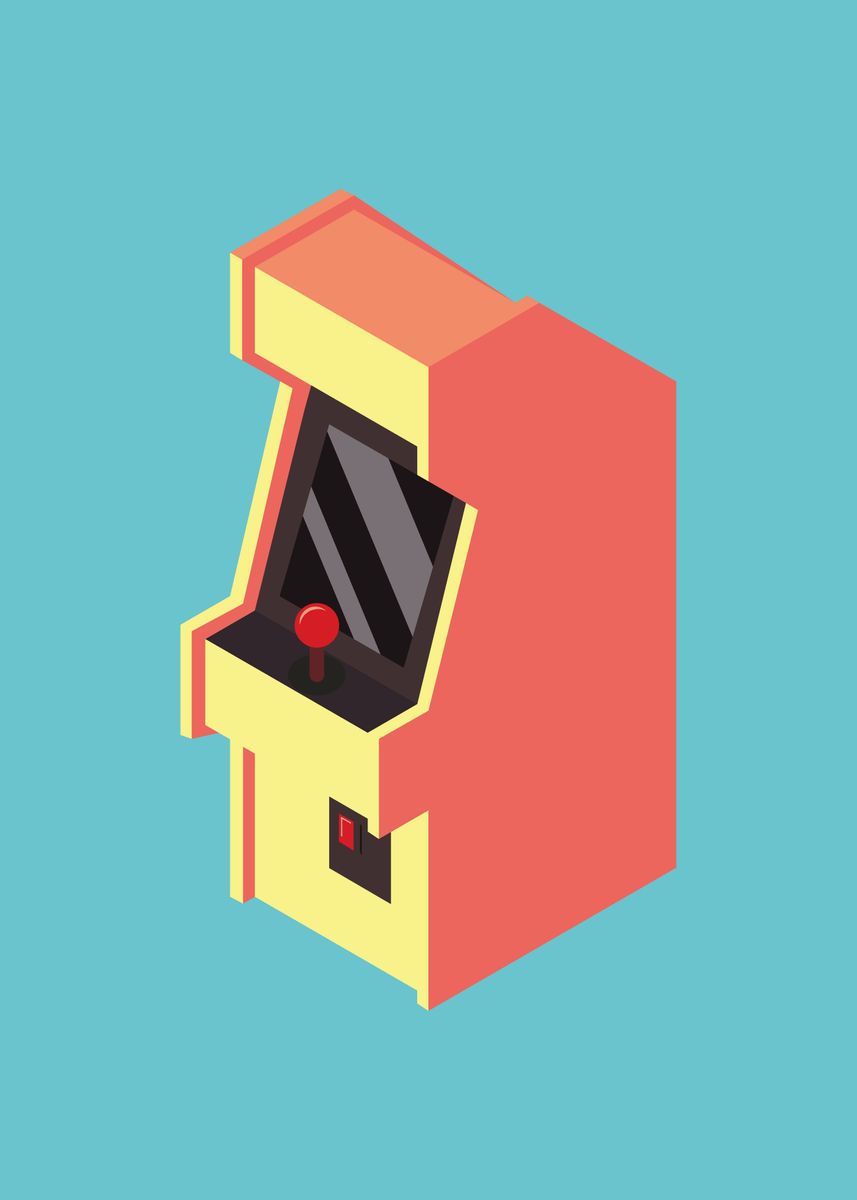 'Isometric Arcade Machine' Poster by Sam Graham | Displate
