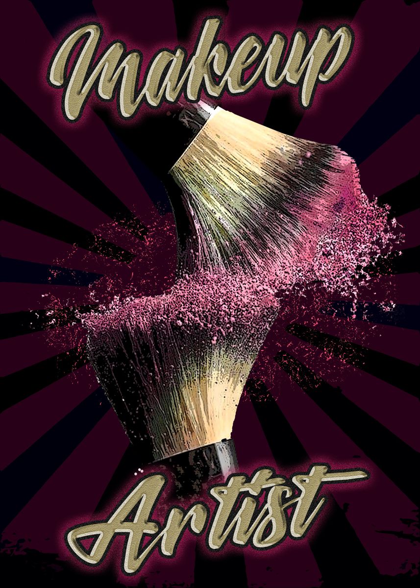 'Makeup Artist Fashion ' Poster, picture, metal print, paint by М Dam ...