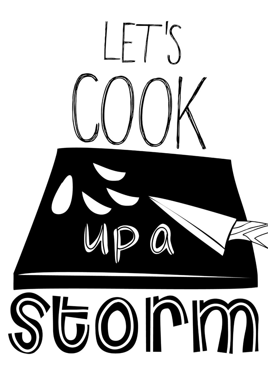 'Cook Up A Storm' Poster, picture, metal print, paint by crbn design ...
