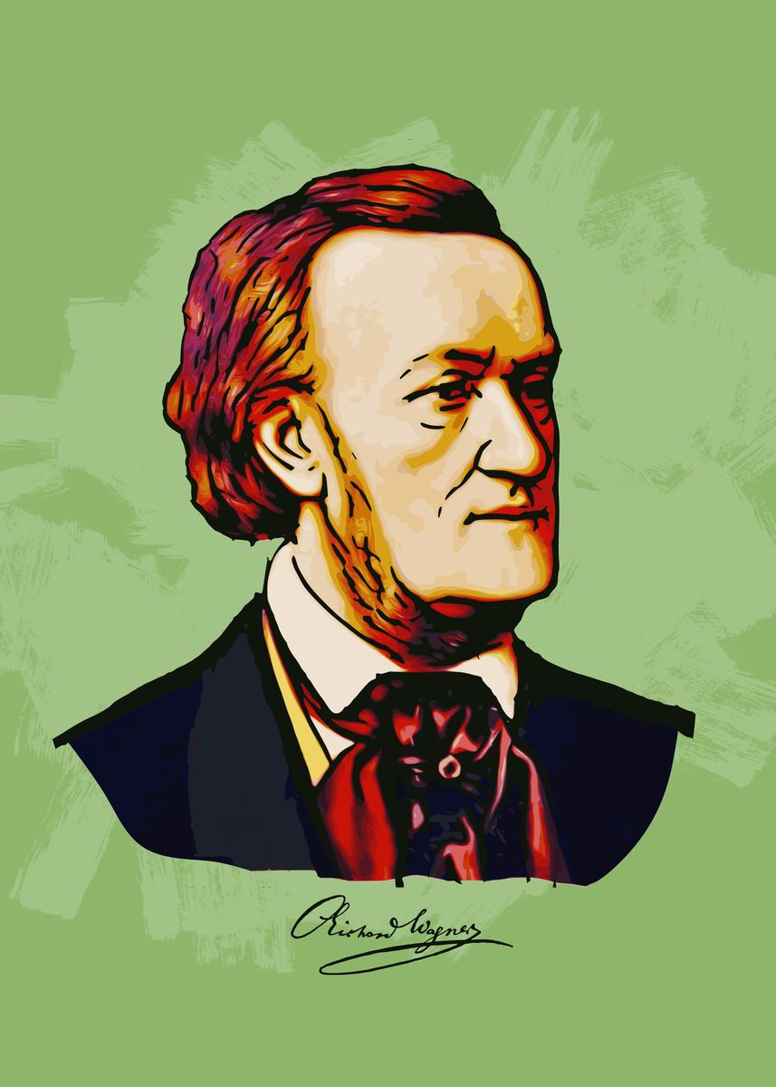 'Wagner portrait' Poster, picture, metal print, paint by Janis ...