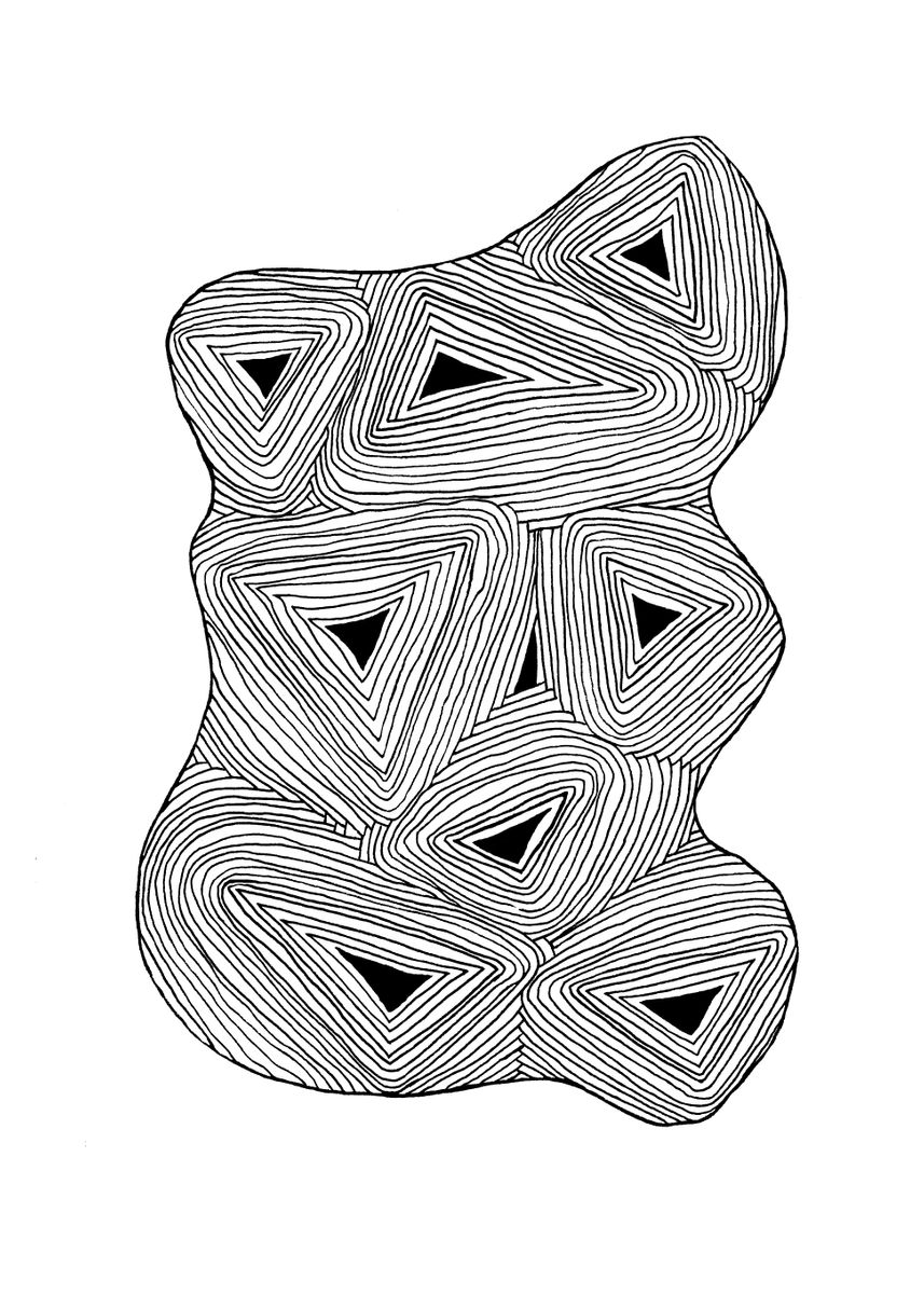 'Triangle Creature' Poster, picture, metal print, paint by Marilyn Lowe ...