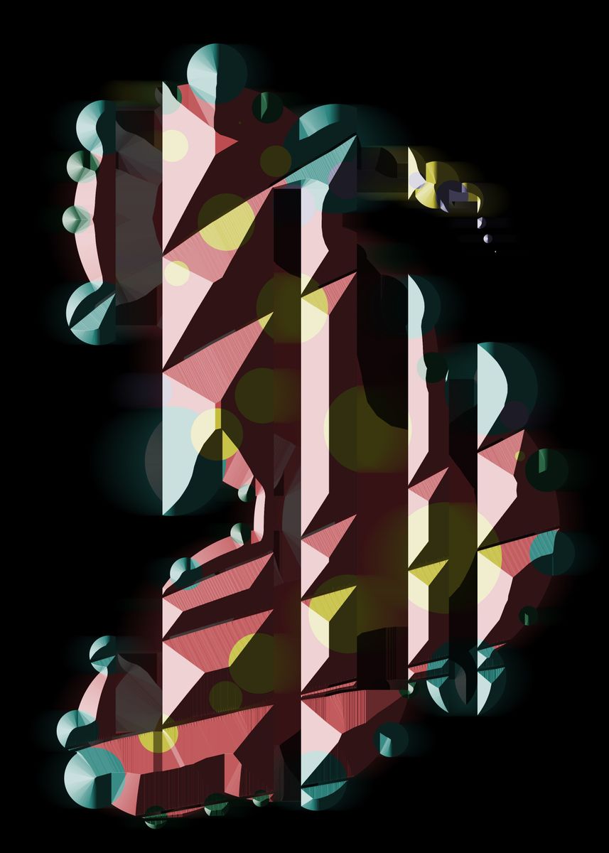 'Space Shift' Poster, picture, metal print, paint by Jimmy Björk | Displate