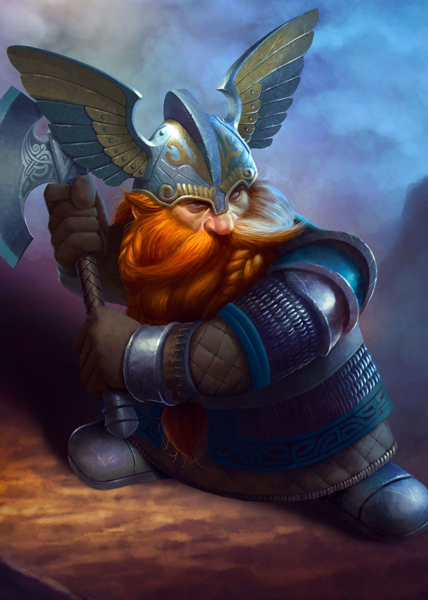 'Dwarf' Poster, picture, metal print, paint by Nidhom - | Displate