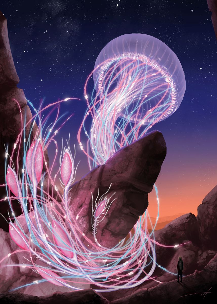 'Ethereal' Poster, picture, metal print, paint by du5t | Displate