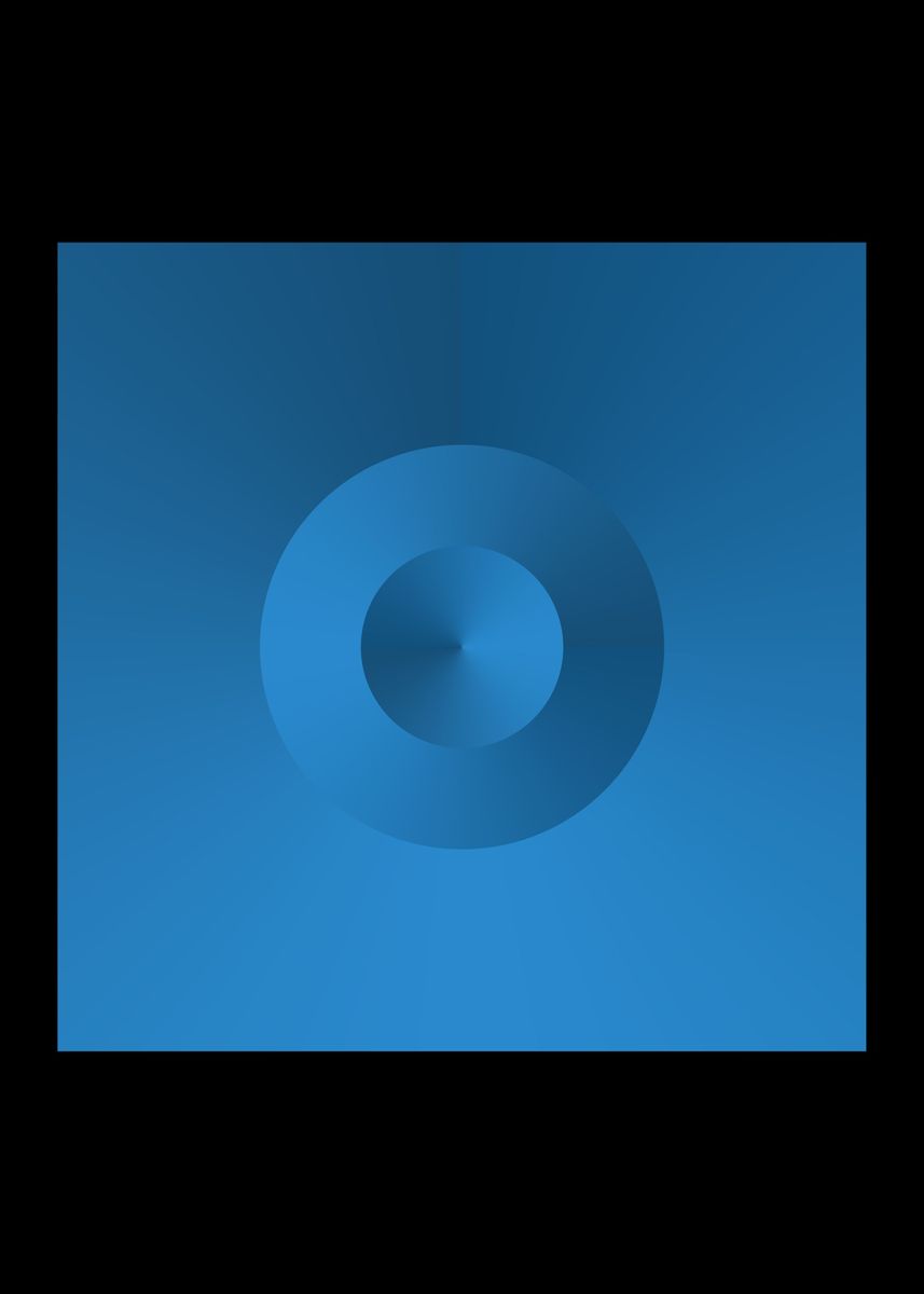 'Blue Square' Poster, picture, metal print, paint by Jimmy Björk | Displate