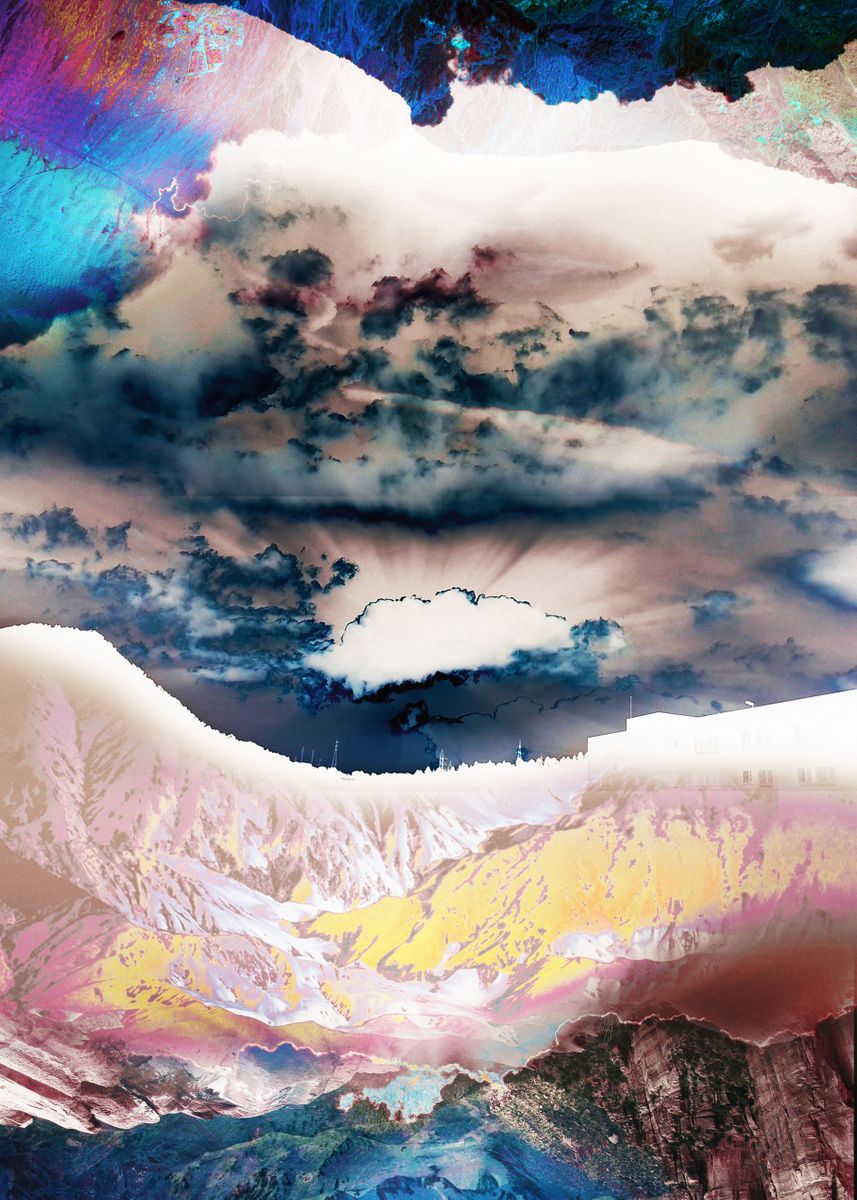 'Colorful storm clouds' Poster, picture, metal print, paint by Oana So ...