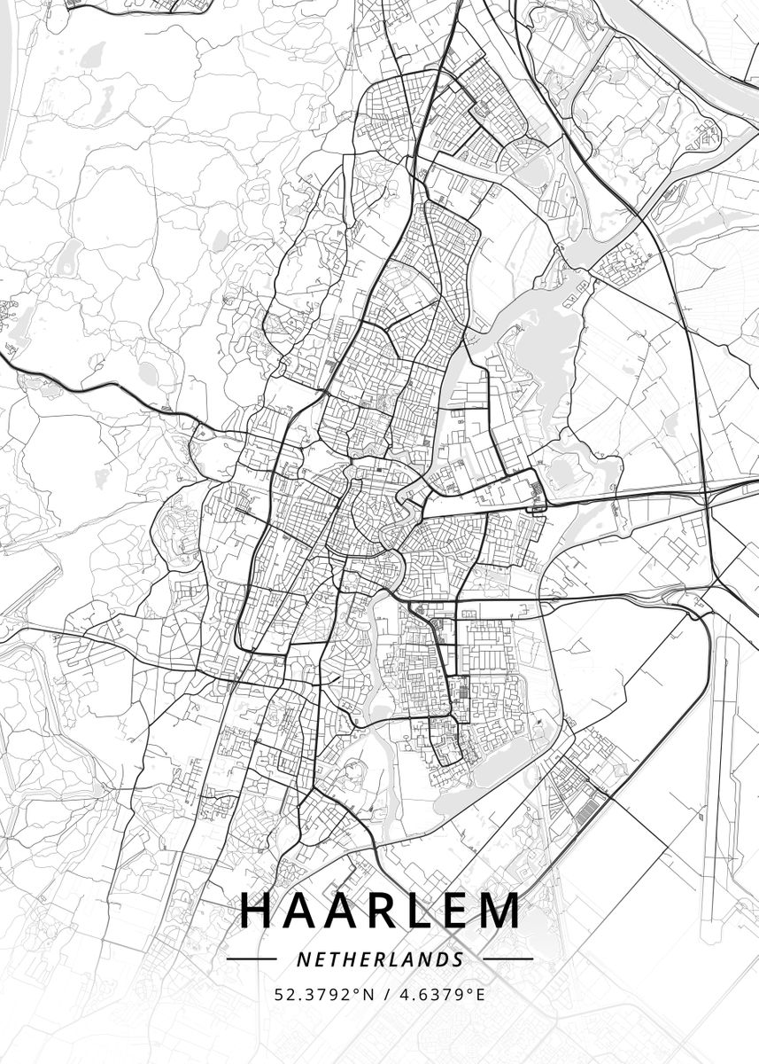 'Haarlem Netherlands' Poster, picture, metal print, paint by Designer ...
