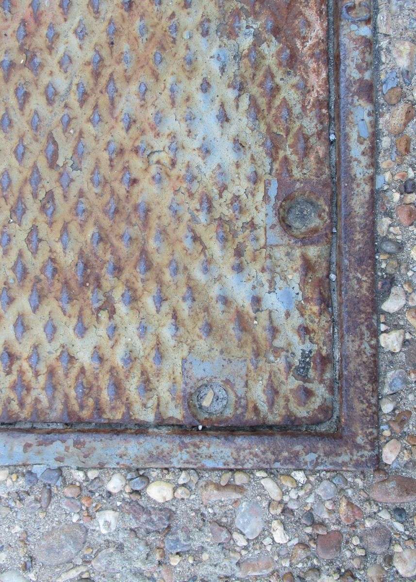 'Sidewalk Metal Texture I' Poster, picture, metal print, paint by ...