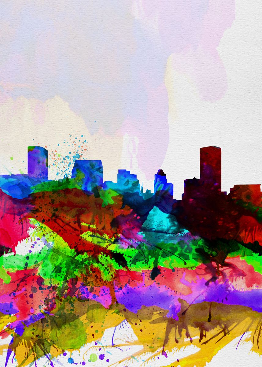 ' Baltimore Skyline' Poster, picture, metal print, paint by Art ...