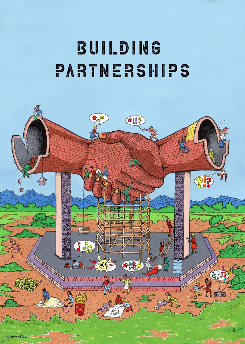 'Building Partnerships' Poster by Anthony Mwangi | Displate