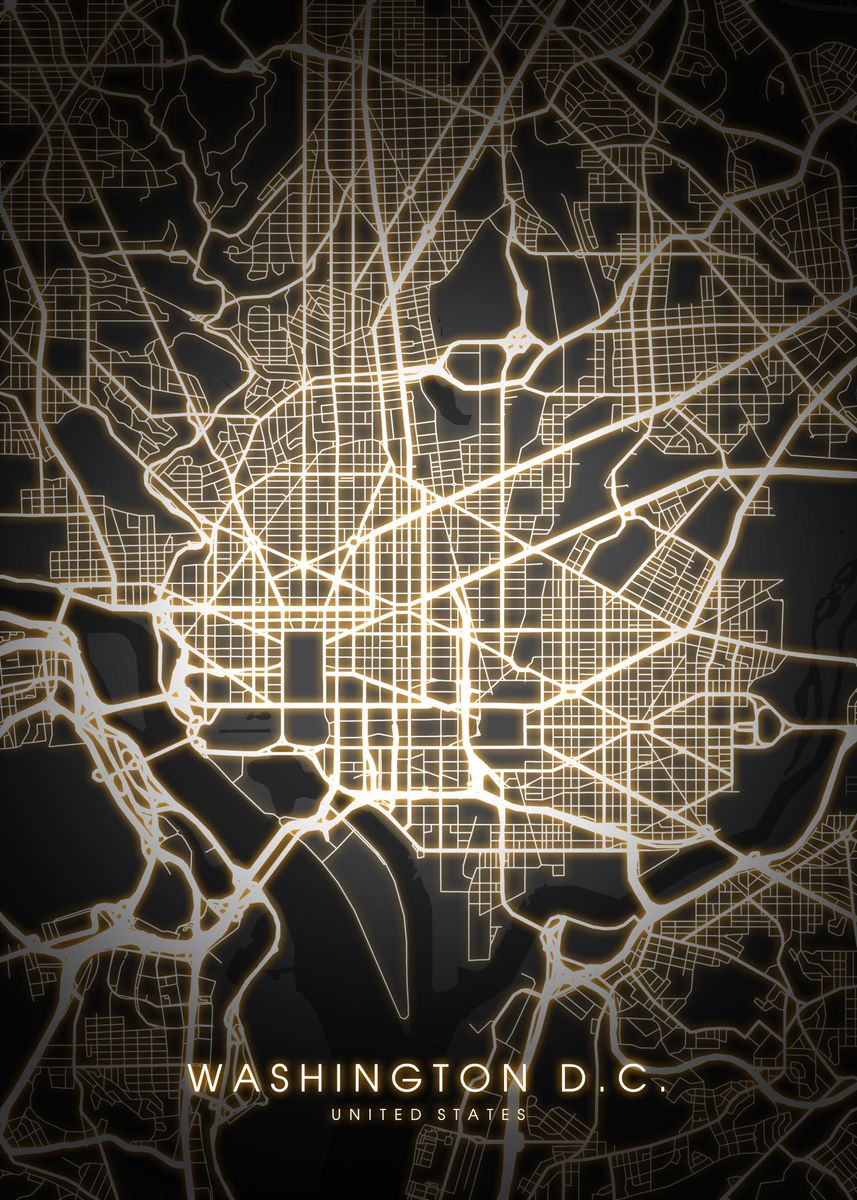 'Washington DC' Poster, picture, metal print, paint by Andi Permana ...