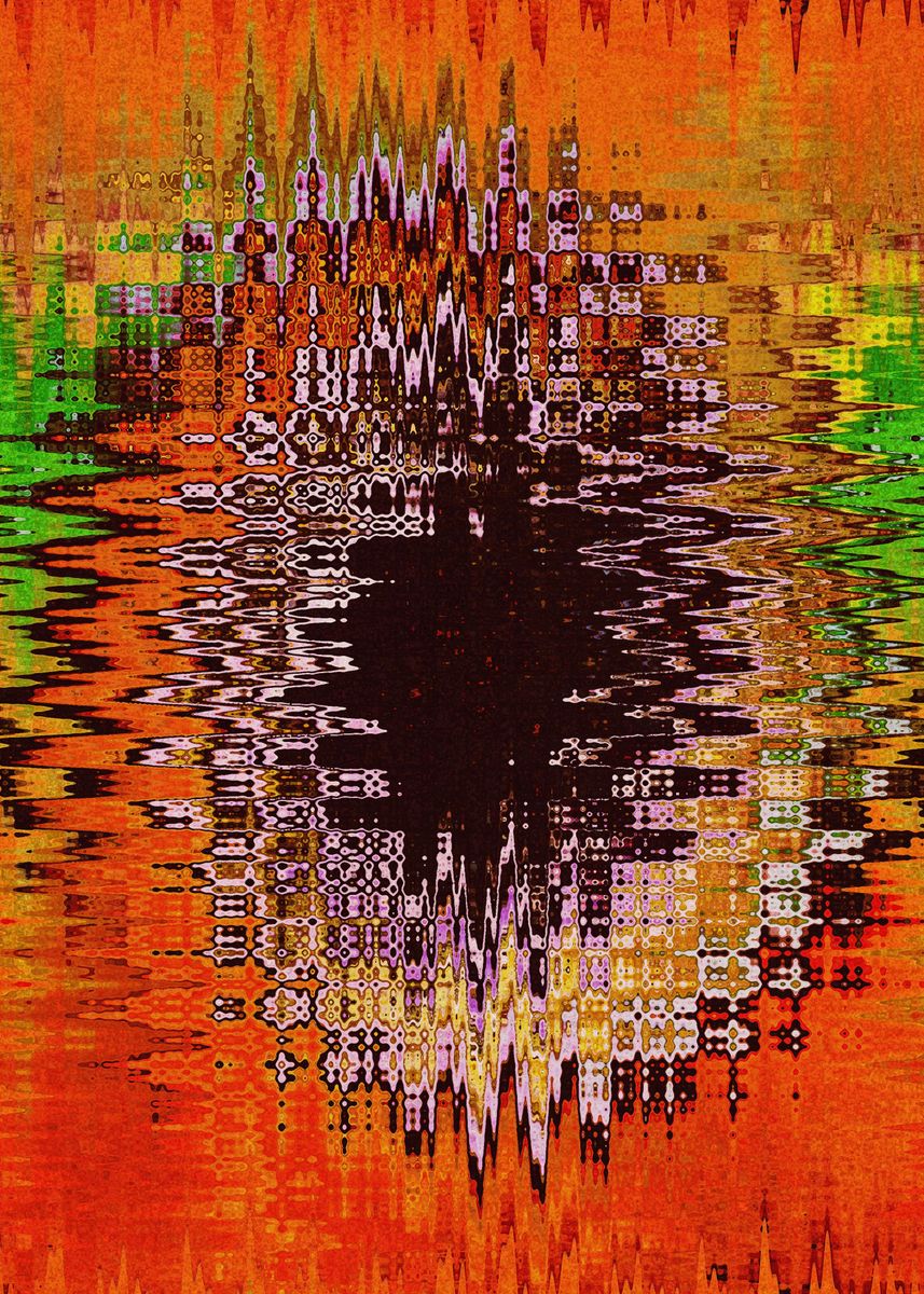 'Abstract Waves ' Poster by Edit Erdei | Displate