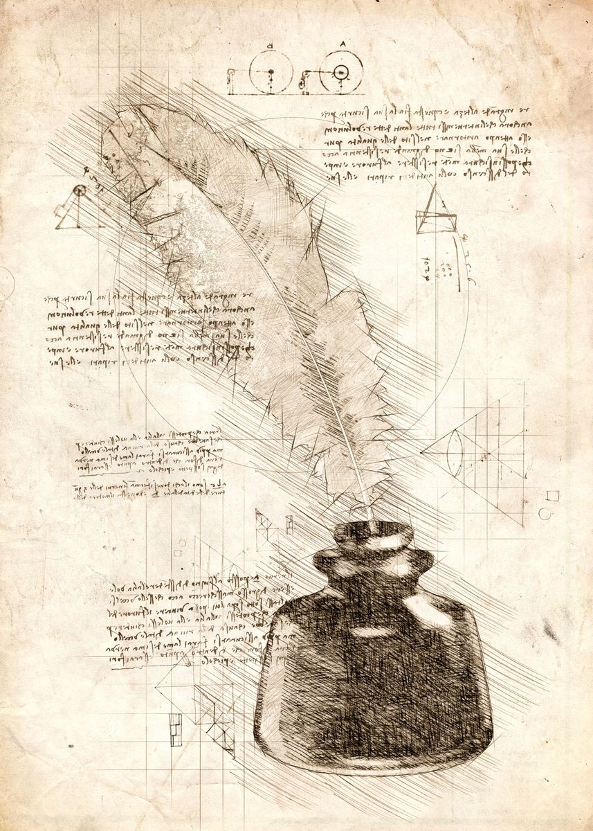 'Quill and Ink' Poster, picture, metal print, paint by Cornel Vlad ...