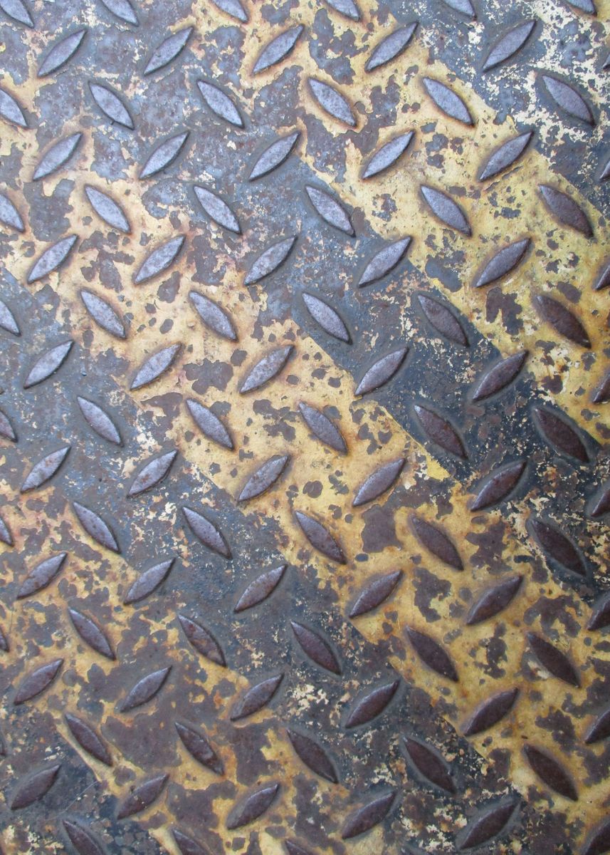 'Striped Yellow Metal II' Poster, picture, metal print, paint by Jeanne ...