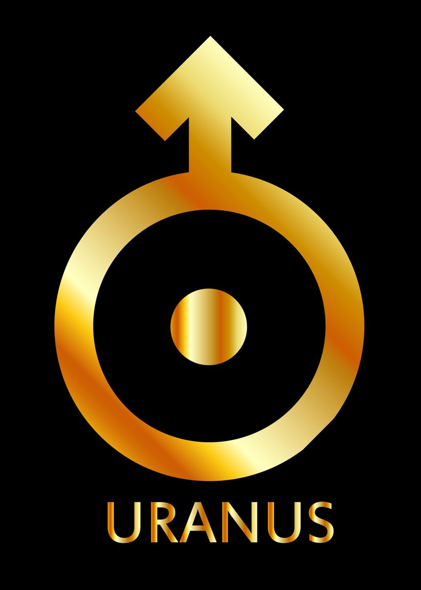 'Uranus zodiac symbol' Poster, picture, metal print, paint by Shawlin I ...