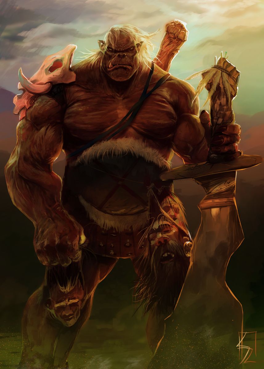 'Orc Warrior' Poster by Shahan Zaidi | Displate