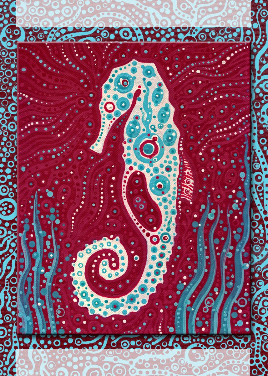 'Seahorse' Poster by Mick Sylvestre | Displate