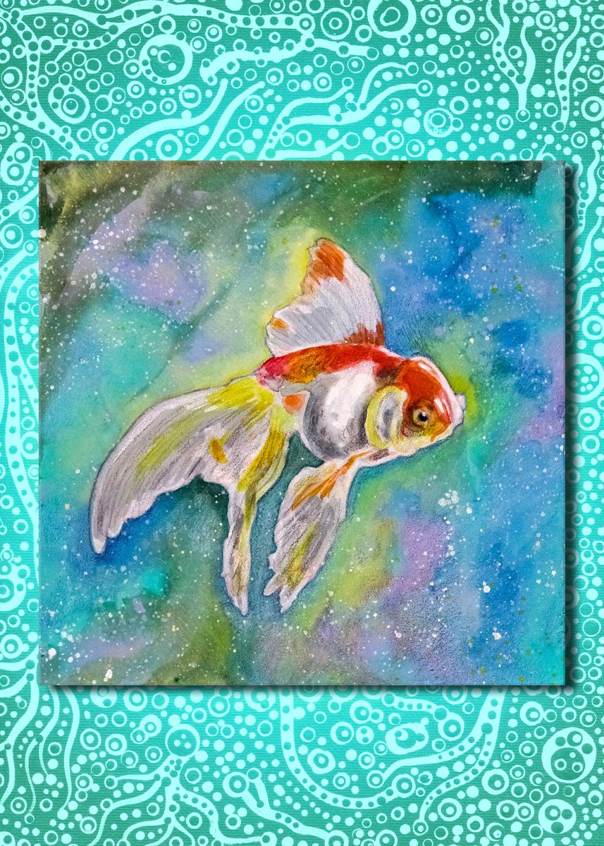 'Goldfish' Poster, picture, metal print, paint by Mick Sylvestre | Displate
