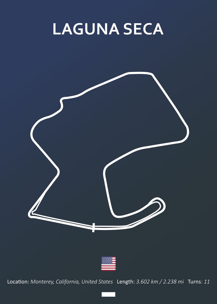 'Laguna Seca' Poster, picture, metal print, paint by Alexandros ...