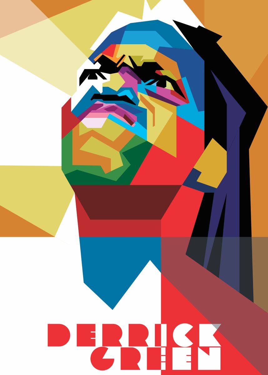 'Derrick Leon Green' Poster, picture, metal print, paint by rara safembrik | Displate