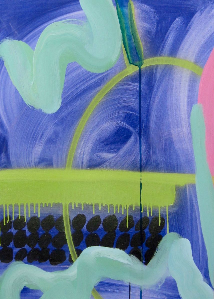 'Green and Blue' Poster, picture, metal print, paint by George | Displate