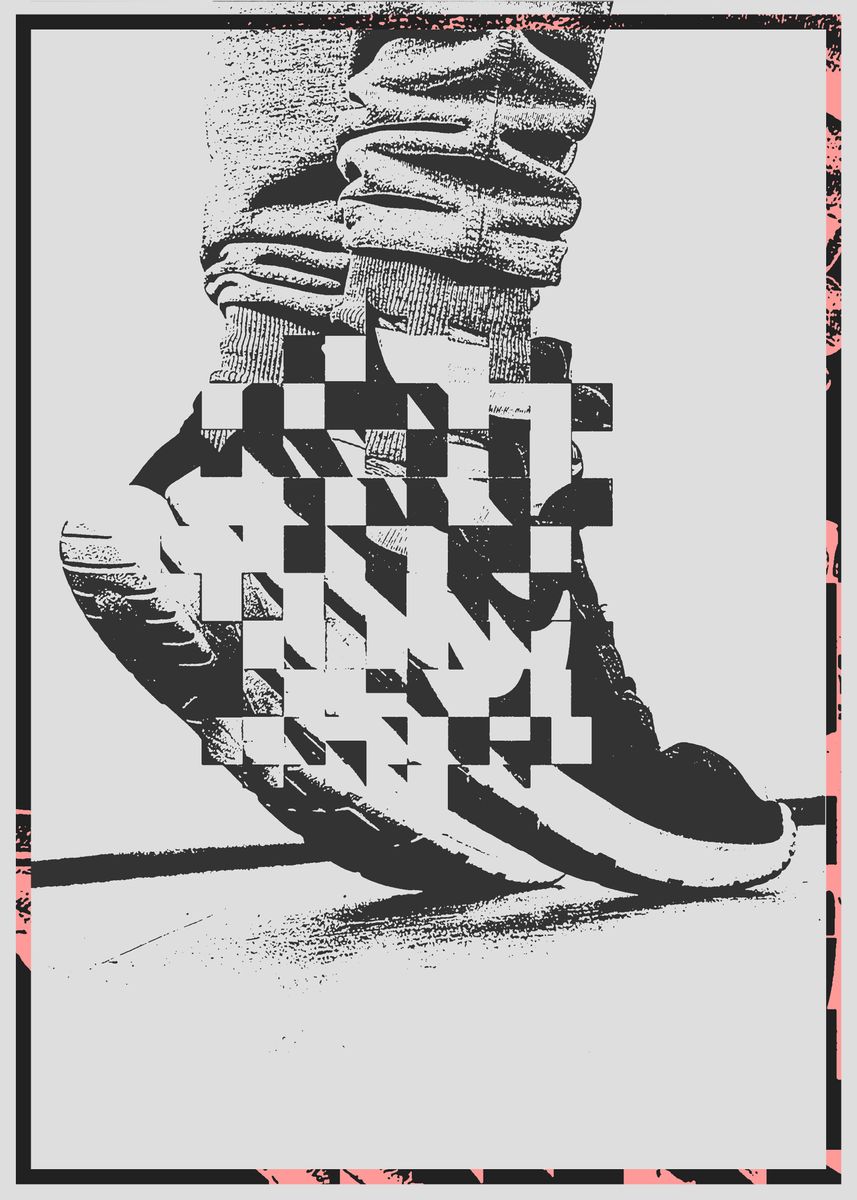 'Checkered 3' Poster, picture, metal print, paint by Bryan Leyton ...