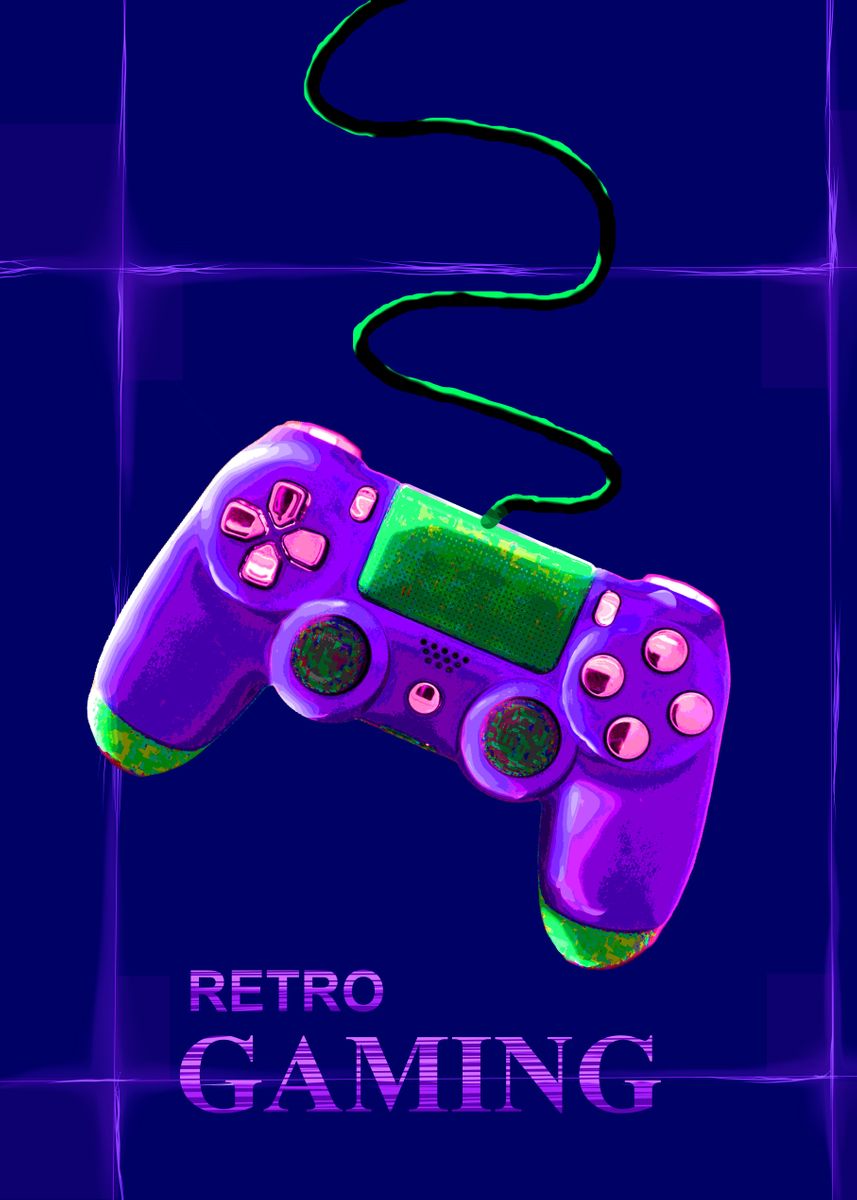 'Retro Gaming' Poster, picture, metal print, paint by DH Santillan ...
