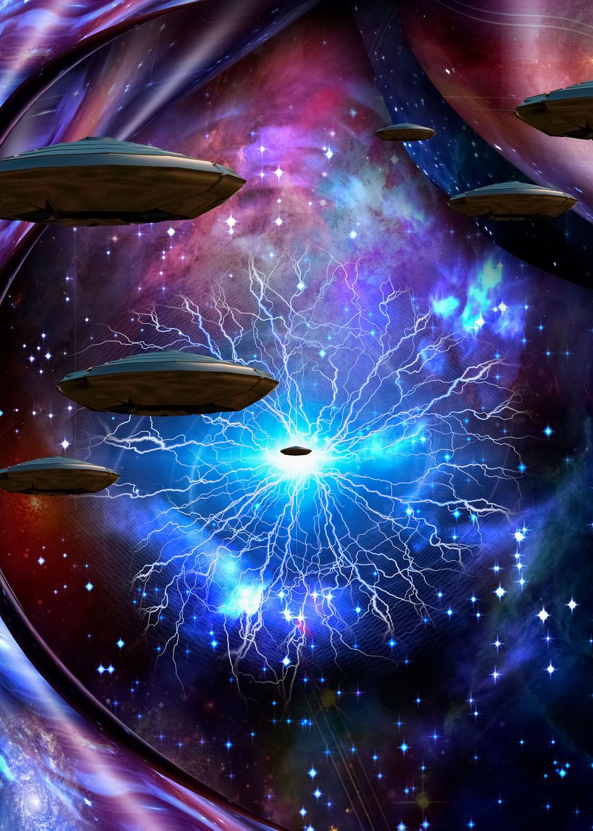 'Warp space' Poster, picture, metal print, paint by Bruce Rolff | Displate