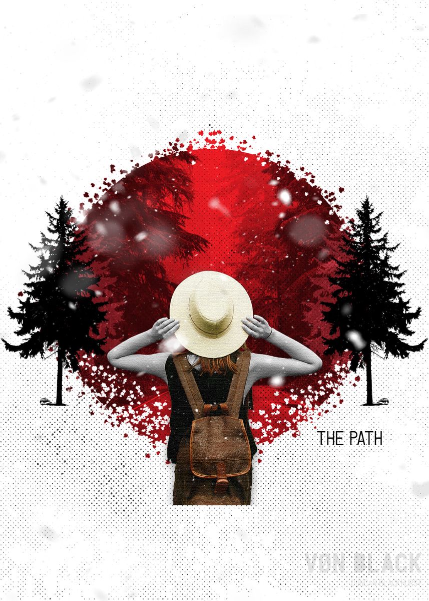 'The path' Poster, picture, metal print, paint by Von Black | Displate