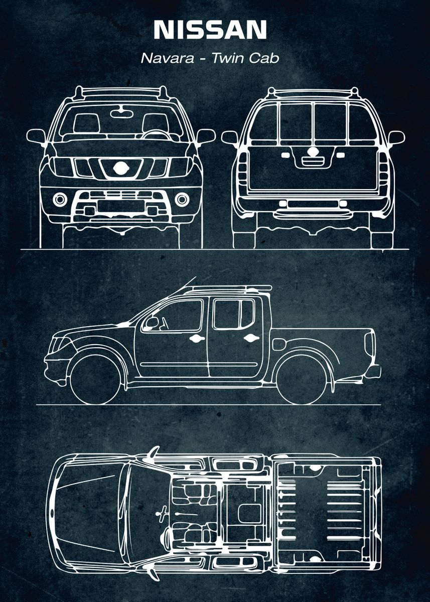 'No186 Nissan Navara' Poster, picture, metal print, paint by Xavier ...