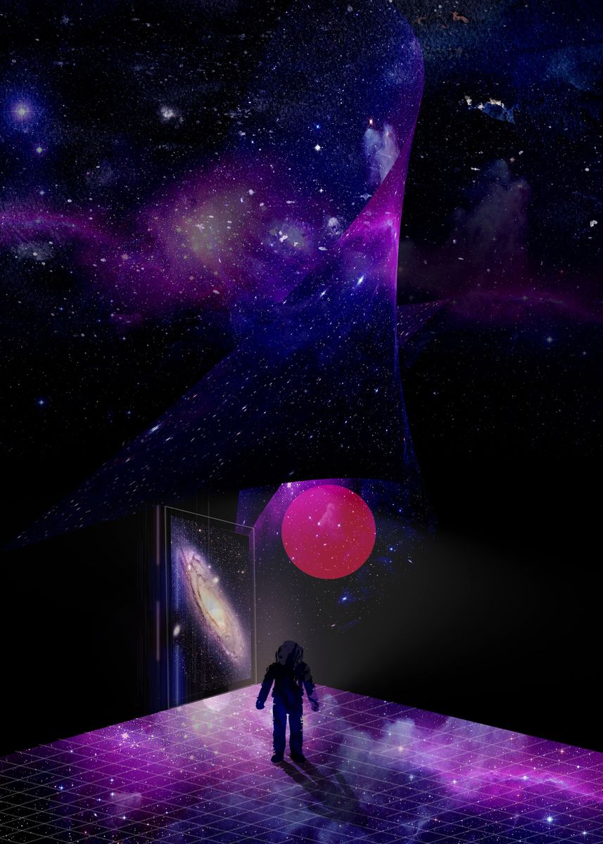 'Cosmic View' Poster, picture, metal print, paint by Laurence Minoza ...