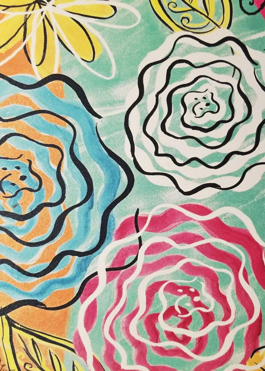 'Sassy Flower Painting' Poster, picture, metal print, paint by Morgan ...