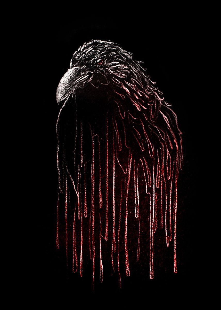 'Blood Crow' Poster, picture, metal print, paint by Sundeep Kumar ...