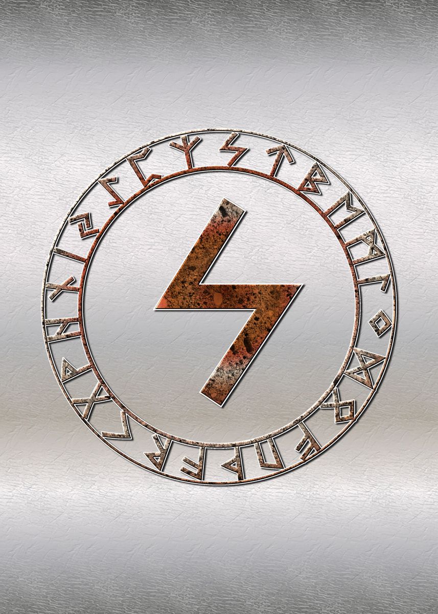 'Sowilo' Poster, picture, metal print, paint by Robert Felan | Displate