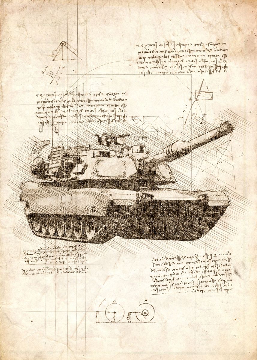 'Tank' Poster, picture, metal print, paint by Cornel Vlad | Displate