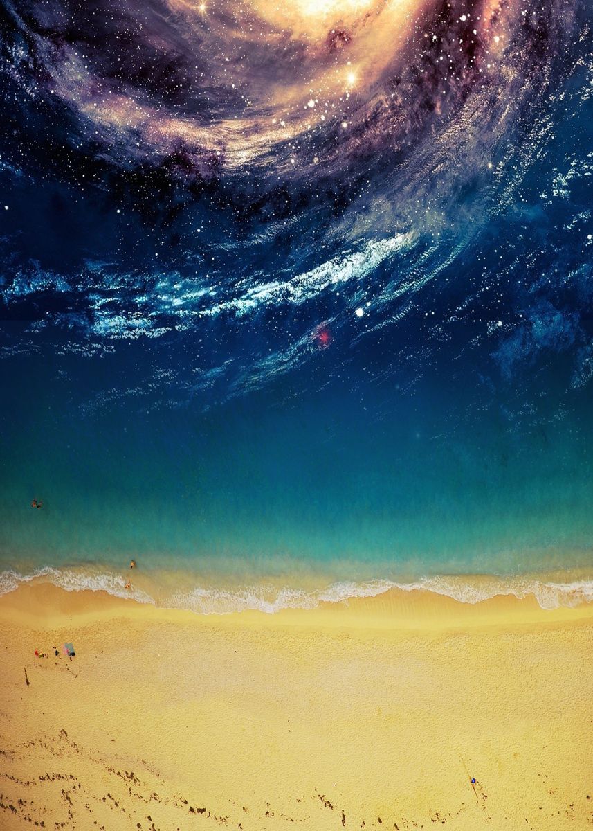 'infinite sea' Poster, picture, metal print, paint by Julia Moreno ...