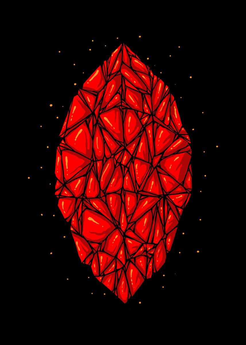 'Red diamond' Poster, picture, metal print, paint by Tofan barmalisi ...