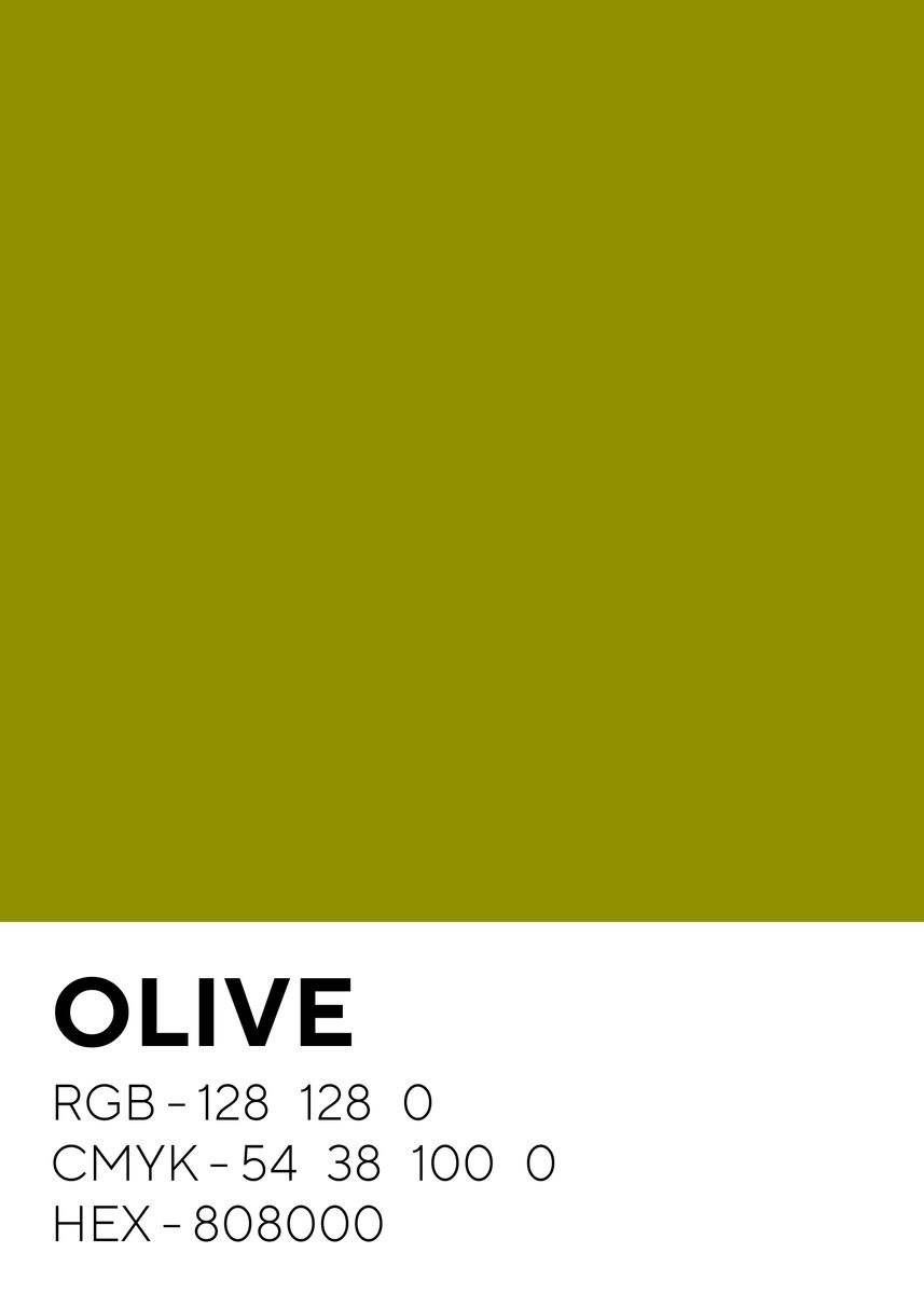 'Olive Color' Poster, picture, metal print, paint by Fakun | Displate