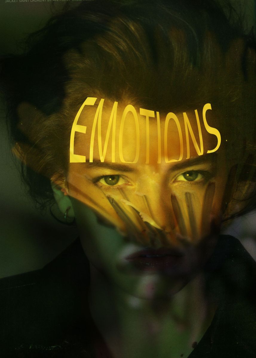 'Yellow Emotions' Poster, picture, metal print, paint by Rosé | Displate
