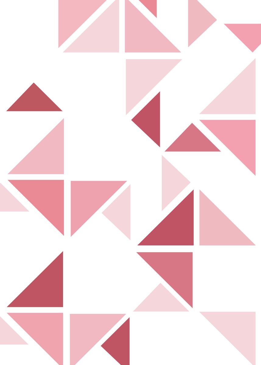 'Dark pink triangle' Poster, picture, metal print, paint by Shawlin I ...