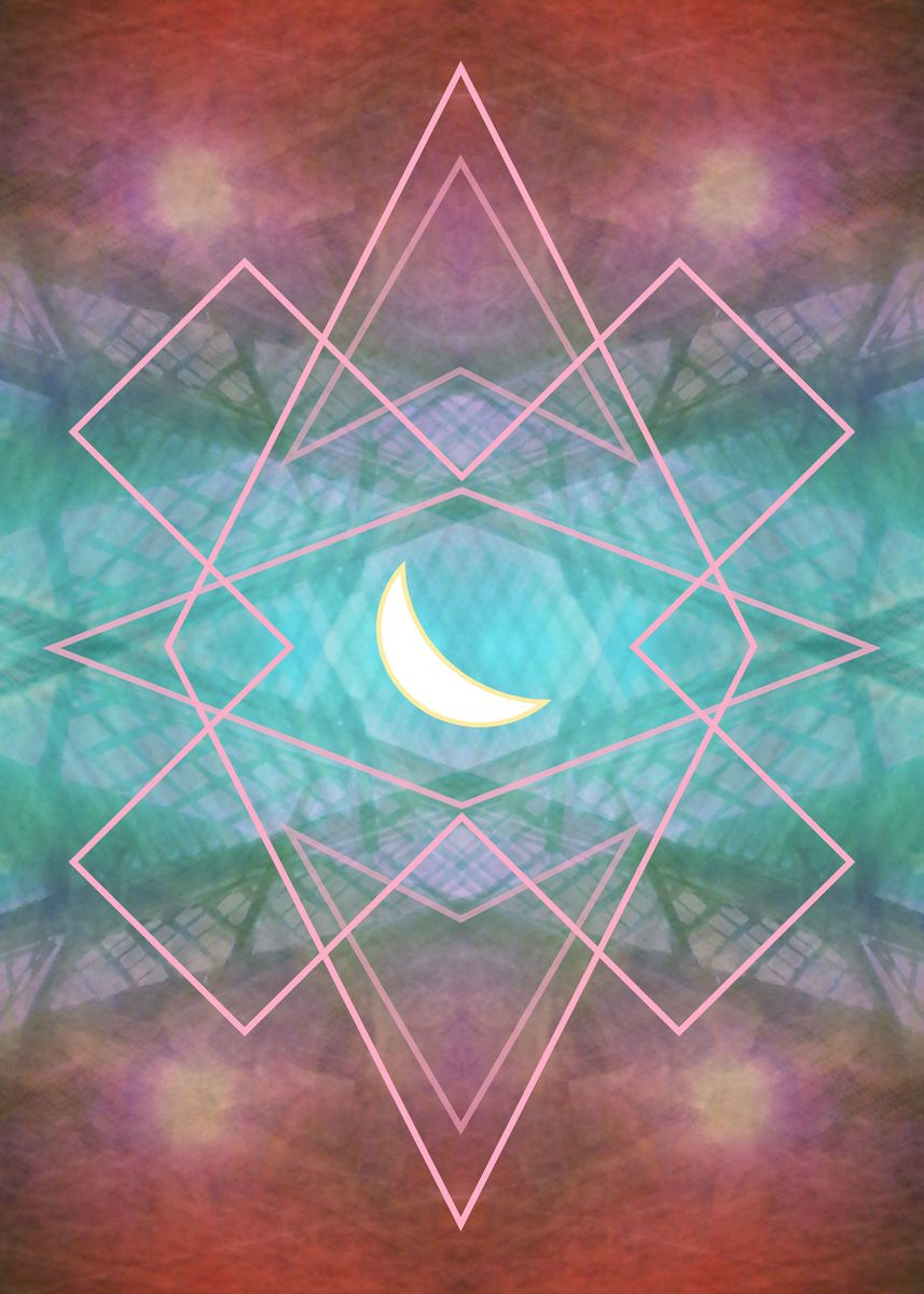 'Moon Shield' Poster, picture, metal print, paint by C and F Gallery ...