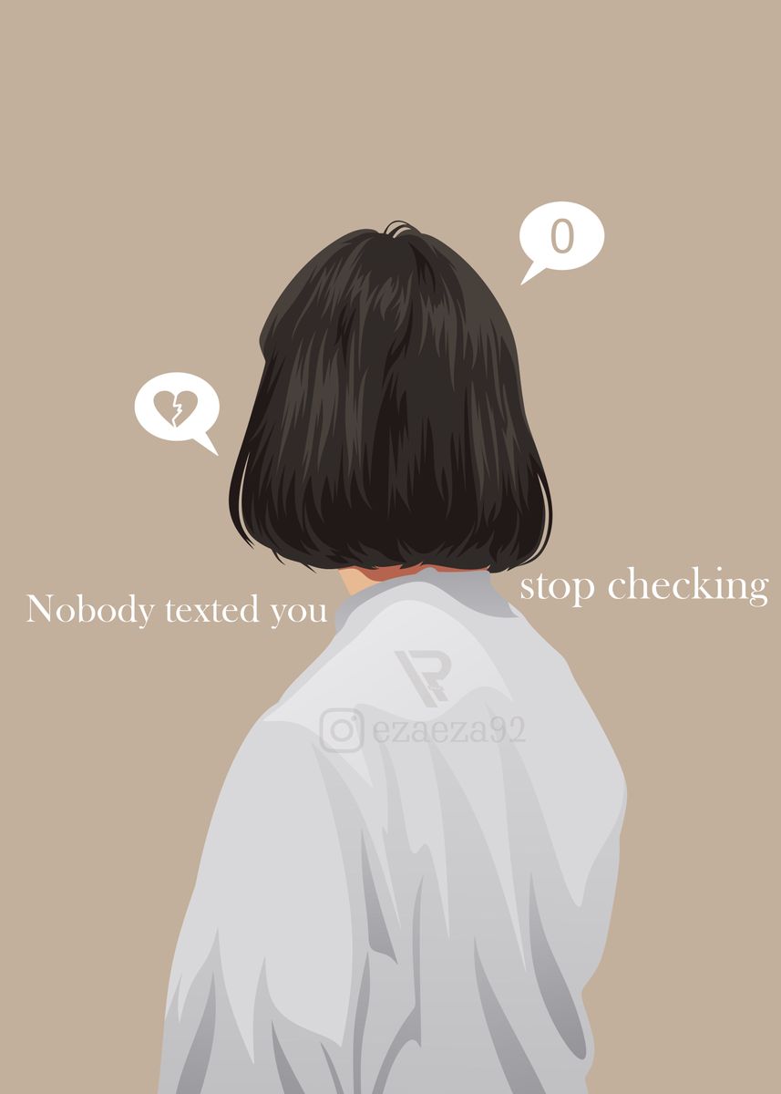 'sad shorthaired girl ' Poster by Muhammad Reza Mulia | Displate