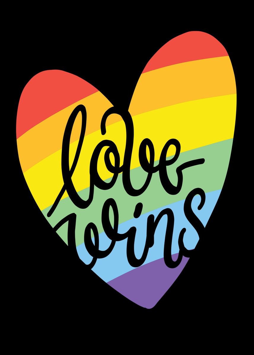 'Love Wins' Poster, picture, metal print, paint by Overstyle Designs ...