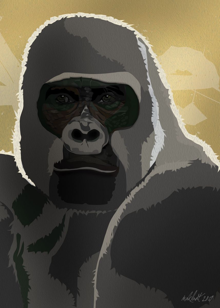 'The Ape' Poster, picture, metal print, paint by Mauricio Alvarado ...