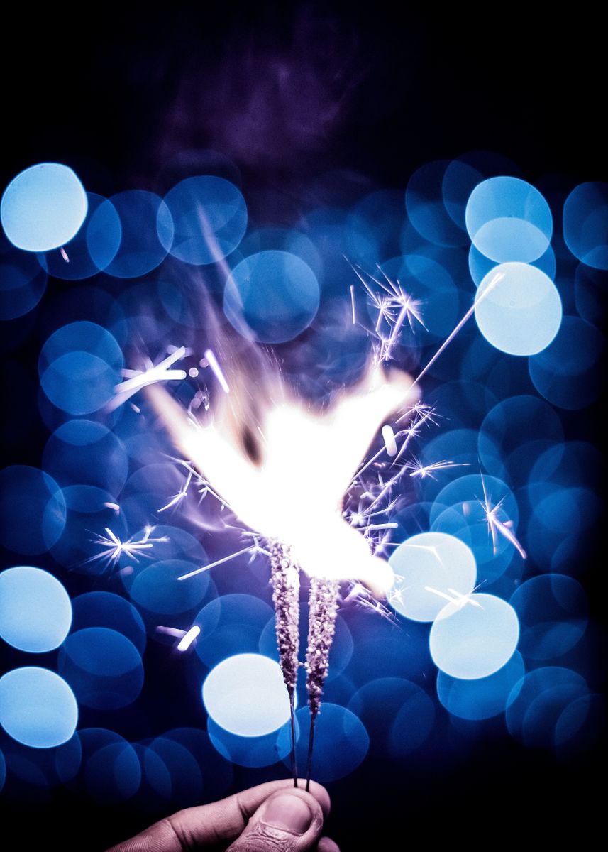 'Multiple sparkles in hand' Poster by Harsha Gandhare | Displate