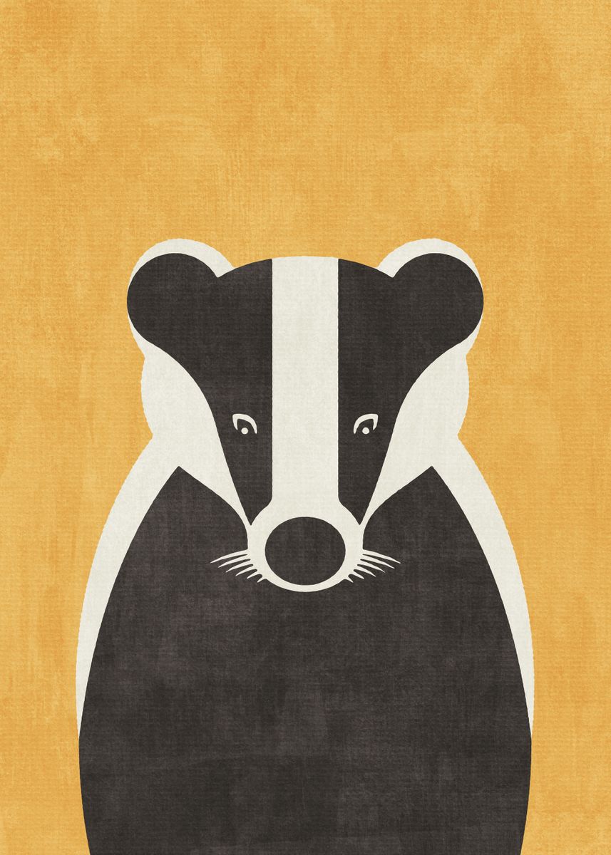 'Badger' Poster, picture, metal print, paint by Daniel Coulmann | Displate
