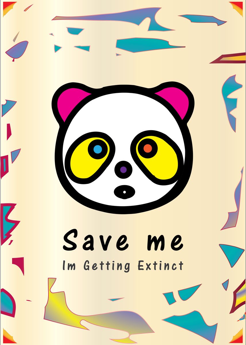 ' GIANT PANDA' Poster, picture, metal print, paint by ziad Laly | Displate