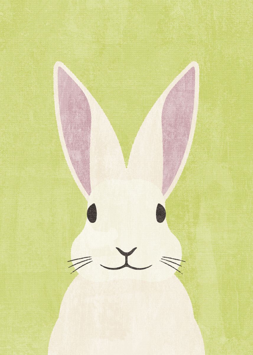 'Rabbit' Poster, picture, metal print, paint by Daniel Coulmann | Displate