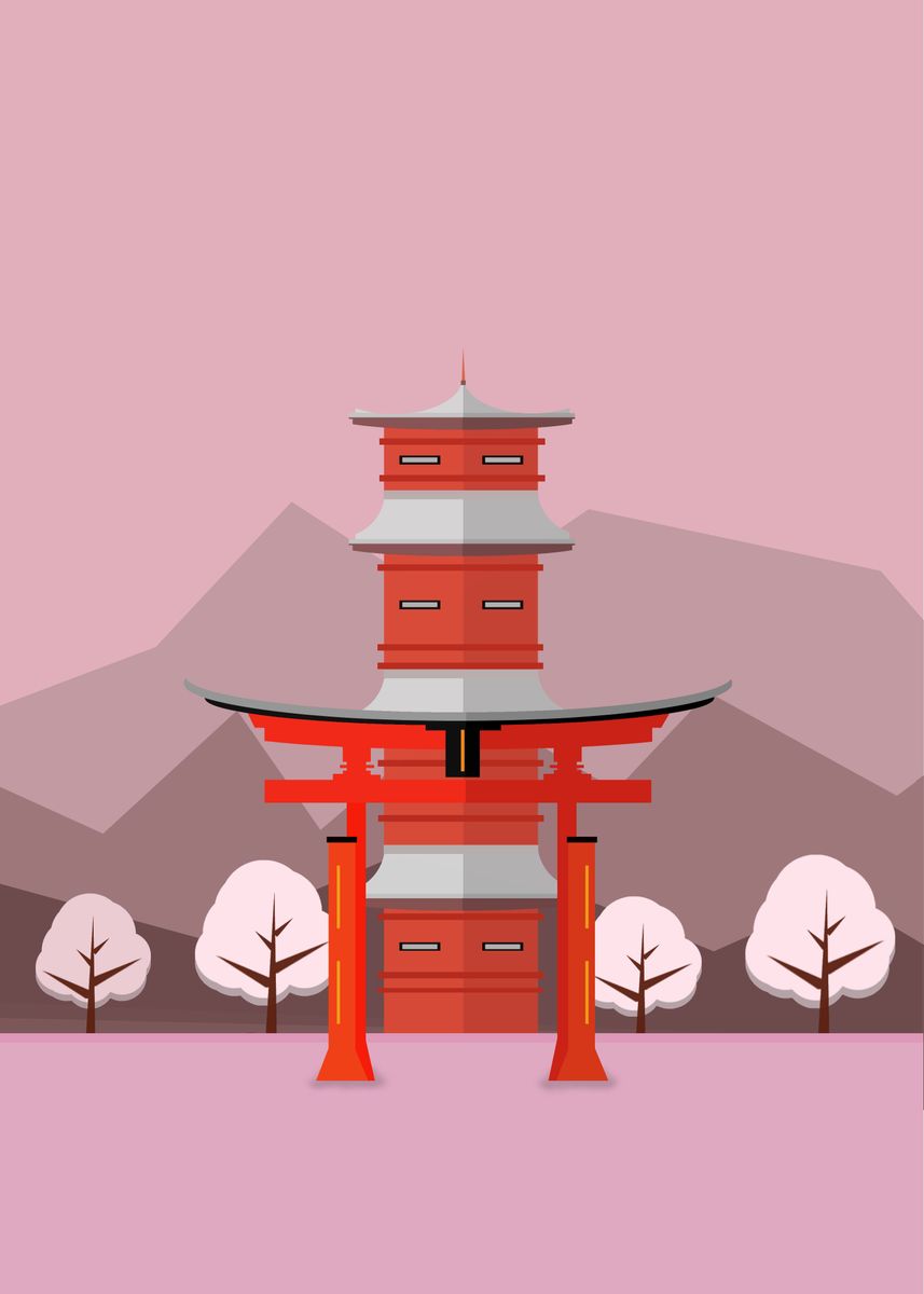 'Japanese Arch' Poster by DNATURE Posters | Displate